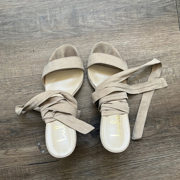 Lulus | Shoes | Lulus Lace Up Heels Size 8 | Poshmark